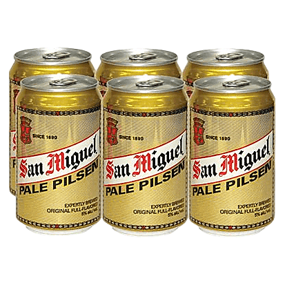 San Miguel Pale Pilsen 6pk 12oz Can - San Miguel – BevMo!