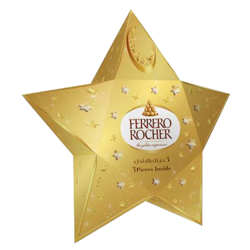 Ferrero Rocher Star Ornament 1.3oz/3ct - Ferrero Rocher – BevMo!