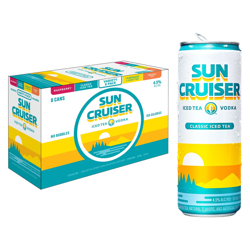 Sun Cruiser Iced Tea Vodka Variety Pack 8pk 12oz Can 4.5% ABV - Sun ...