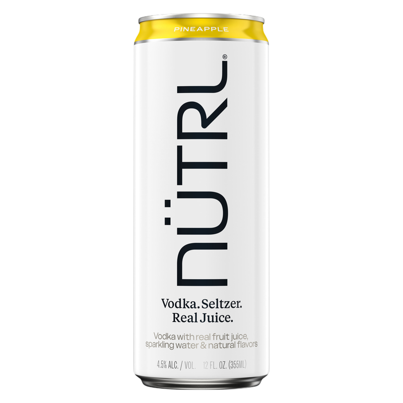 NUTRL Seltzer Pineapple Vodka Hard Seltzer 12oz Can 4.5% ABV - NUTRL ...