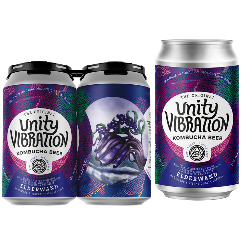 Unity Vibration Elderwand Kombucha Beer 4pk 12oz Can - BevMo! – BevMo!