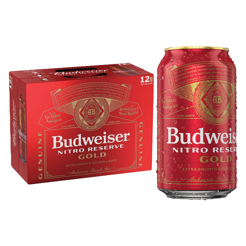 Bud Nitro Reserve Gold 12pk 12oz Can 5.0% ABV - BevMo! – BevMo!