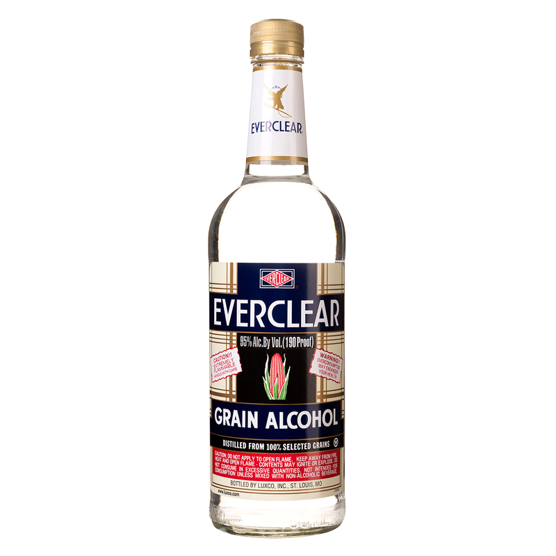 Everclear 190 Grain Alcohol 750ml (190 Proof) - Everclear – BevMo!
