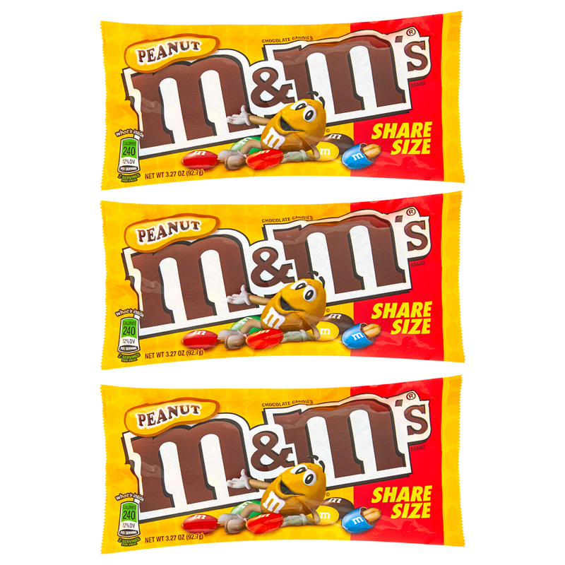 3ct M&M's Peanut Chocolate Candies Share Size 3.27oz - BevMo! – BevMo!