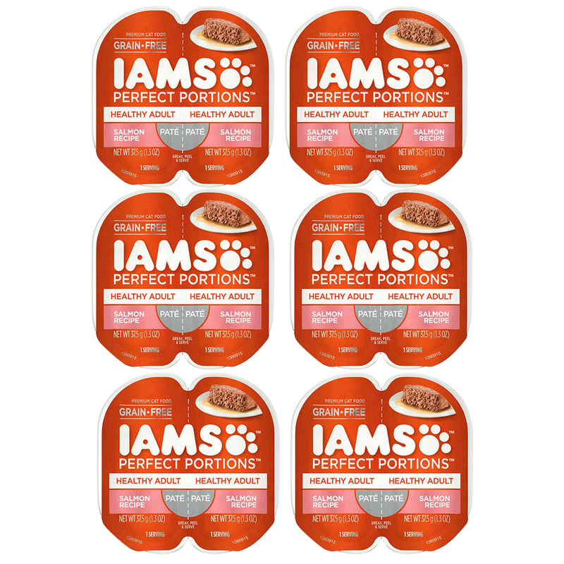 6 ct Iams Perfect Portions Salmon Pate Adult Wet Cat Food 2.6oz - BevMo ...