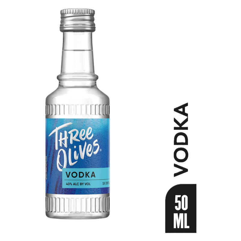 Three Olives Vodka Original 50ml (80 Proof) - Three Olives – BevMo!