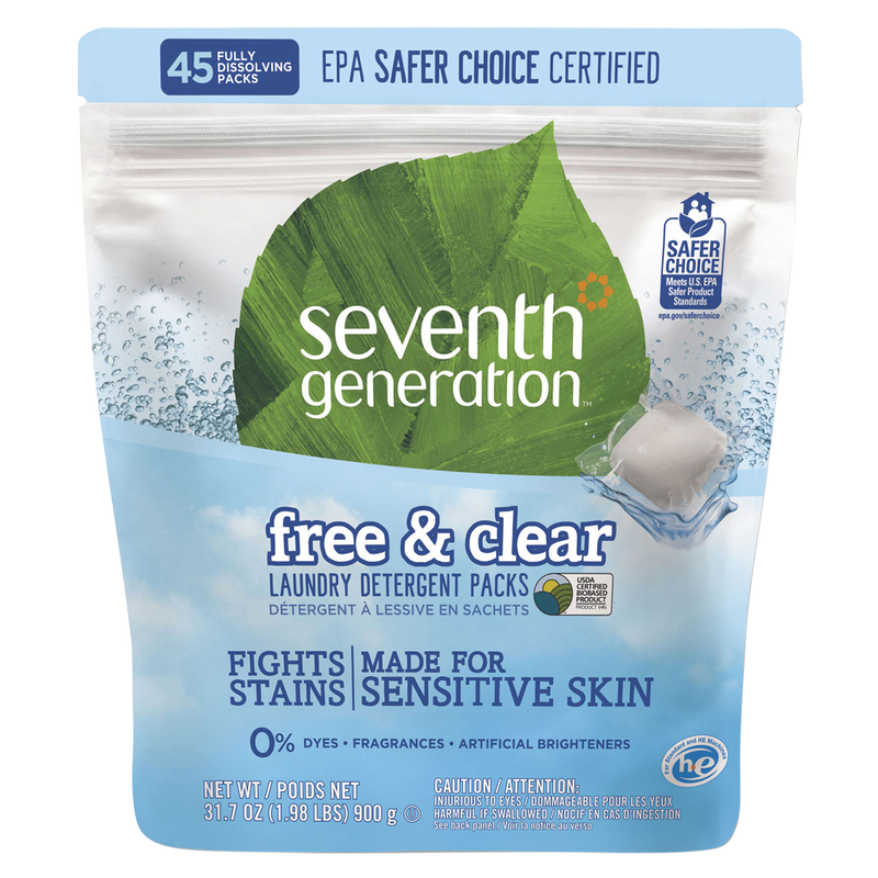 Seventh Generation Free & Clear Laundry Detergent Packs 45ct – BevMo!