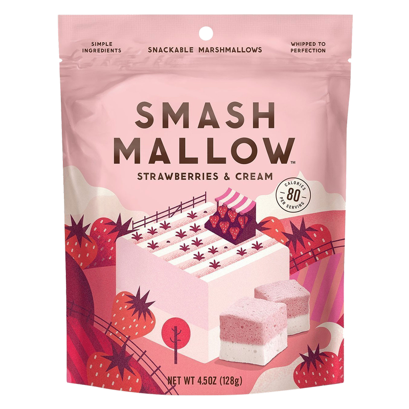 Smashmallow Strawberries & Cream Marshmallows 4.5oz - BevMo! – BevMo!
