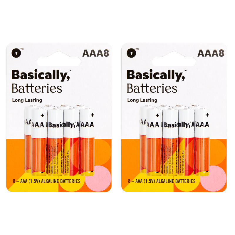 Basically, 8ct AAA Alkaline Batteries (Pack of 2) - BevMo! – BevMo!