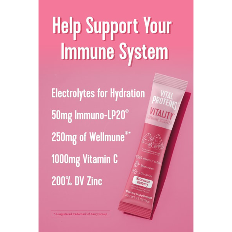 Vital Proteins Watermelon Blueberry Vitality Immune Booster Inidividual ...
