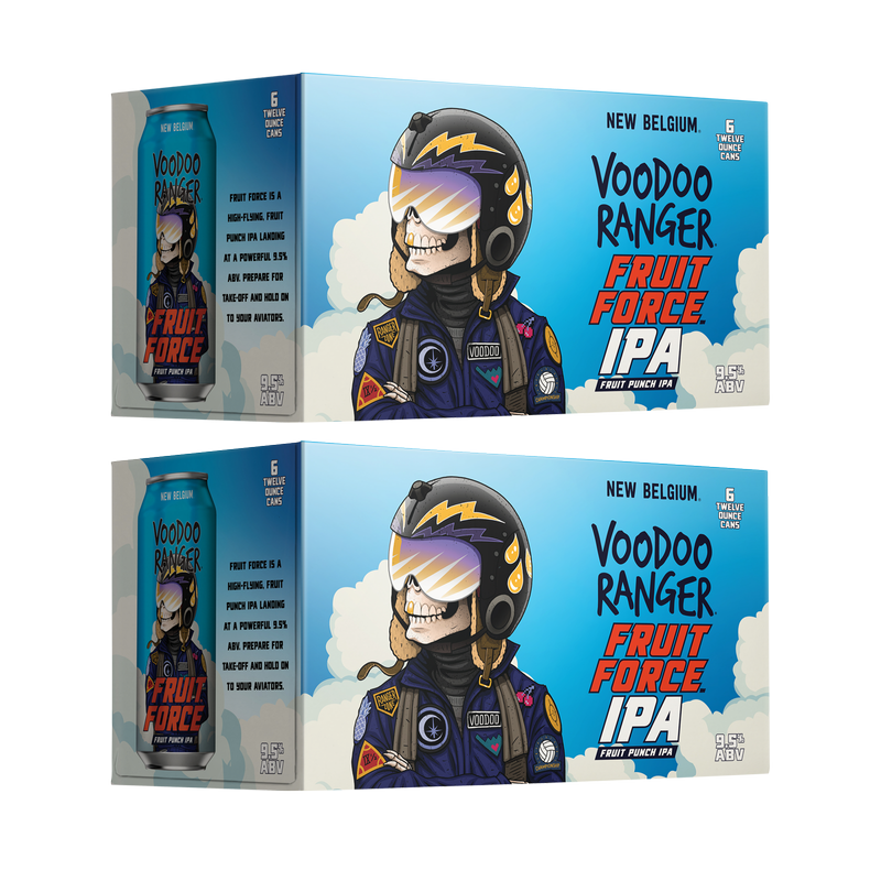 2 FOR BUNDLE New Belgium Voodoo Ranger Fruit Force IPA 6pk 12oz Can 9.5 ...