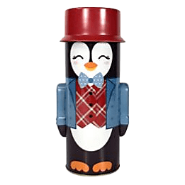 Harry & David Milk Chocolate Malt Balls Festive Penguin Tin 12oz ...