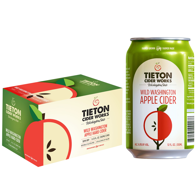 Tieton Cider Works Wild Washington Apple Cider 6pk 12oz Can - BevMo ...