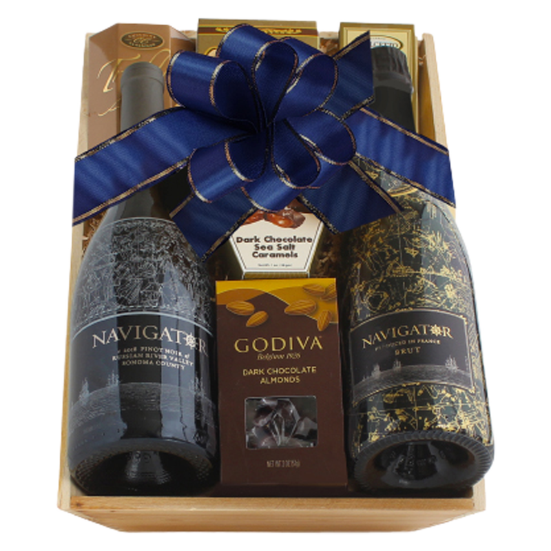Navigator Brut and Pinot Noir Gift Set 1 Basket - BevMo! – BevMo!