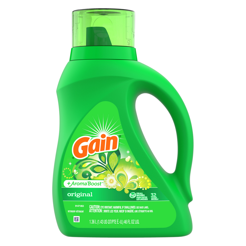 Gain + Aroma Boost Original Scent Liquid Laundry Detergent 46oz - BevMo ...