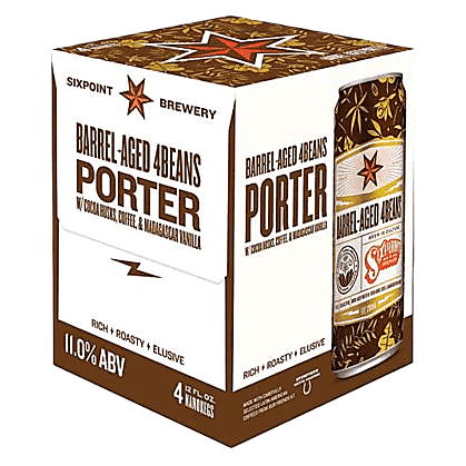 Sixpoint Rotating Barrel-Aged Series - 4Beans Porter 4pk 12oz Can – BevMo!
